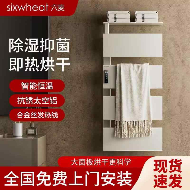 浴室用 電気 加熱 タオルラック スマート 恒温 乾燥 機能 タオル掛け 置物ラック セット 家庭用 壁掛け ステンレス 耐久性 コンパクト ・スタイル: 簡約・層数: 4層・素材: 太空アルミニウム・取付方法: 穴あけ式・表面処理: 酸化...