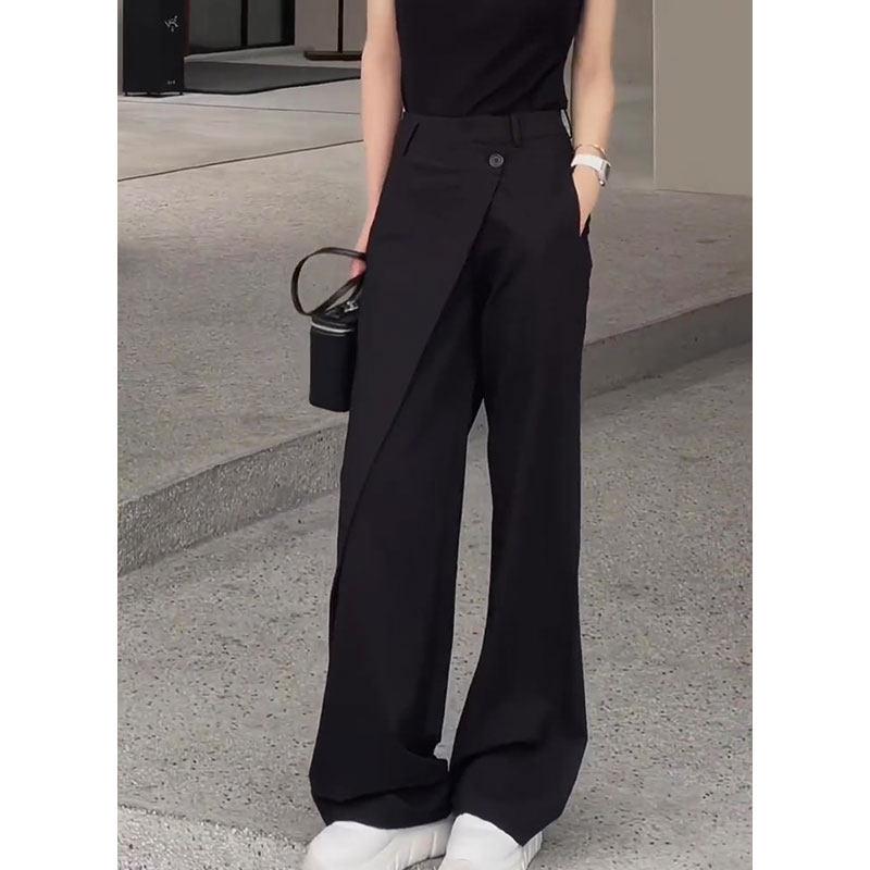 レディース パンツ 夏 ハイウエスト ワイドレッグ ゆったり スリム見え シンプル ドレープ感 アメリカンスタイル 合わせやすい カジュアル ビジネス 軽量 伸縮性・カテゴリ: パンツ・スタイル: 韓国通勤・シルエット: ゆったり型・ウエス...