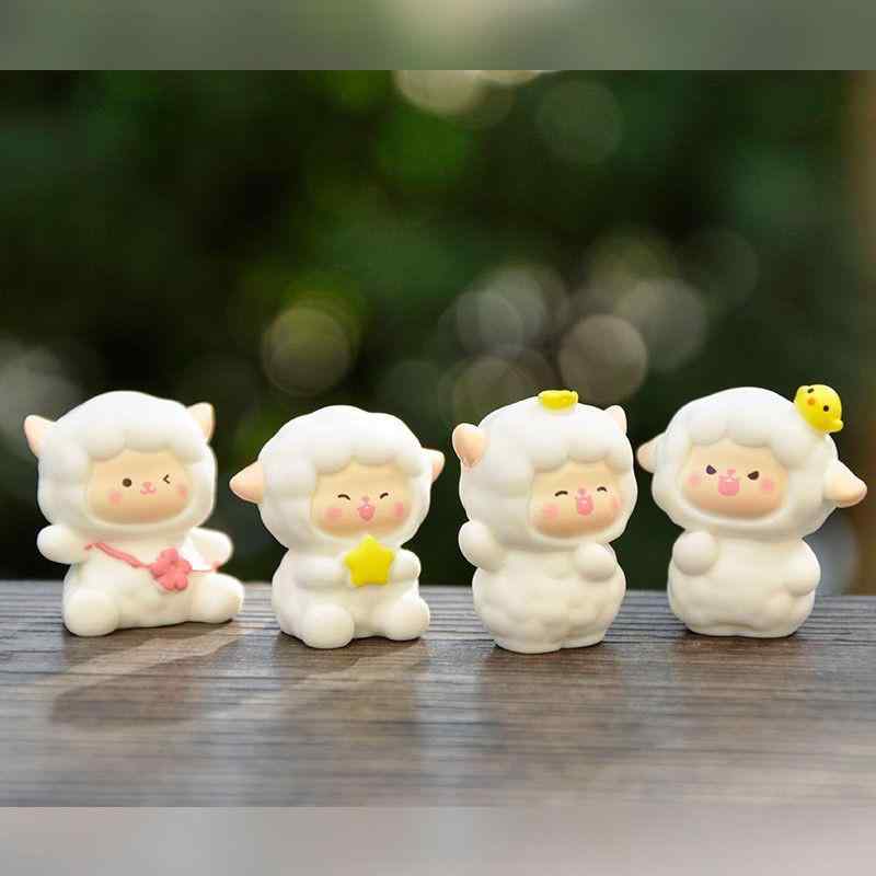 羊 フィギュア かわいい 風 小羊 ミニチュア 景観 デスクトップ 飾り インテリア 置物 小物 コンパクト ・スタイル: 新中式・: 動物・タイプ: デスクトップ置物・素材: 合成樹脂・適用シーン: 日常贈り物・適用スペース: 車載・製造...
