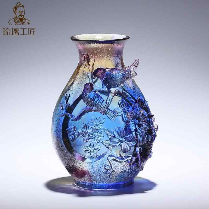 梅花瓶 置物 伝統ガラス クリスタル 装飾 リビング インテリア ホームデコレーション 花柄モチーフ 透明素材 風 華やか ディスプレイ 収納飾り・スタイル: 中式・適用対象: 友達/同僚・適用シーン: 日常贈り物・適用空間: リビング・・...