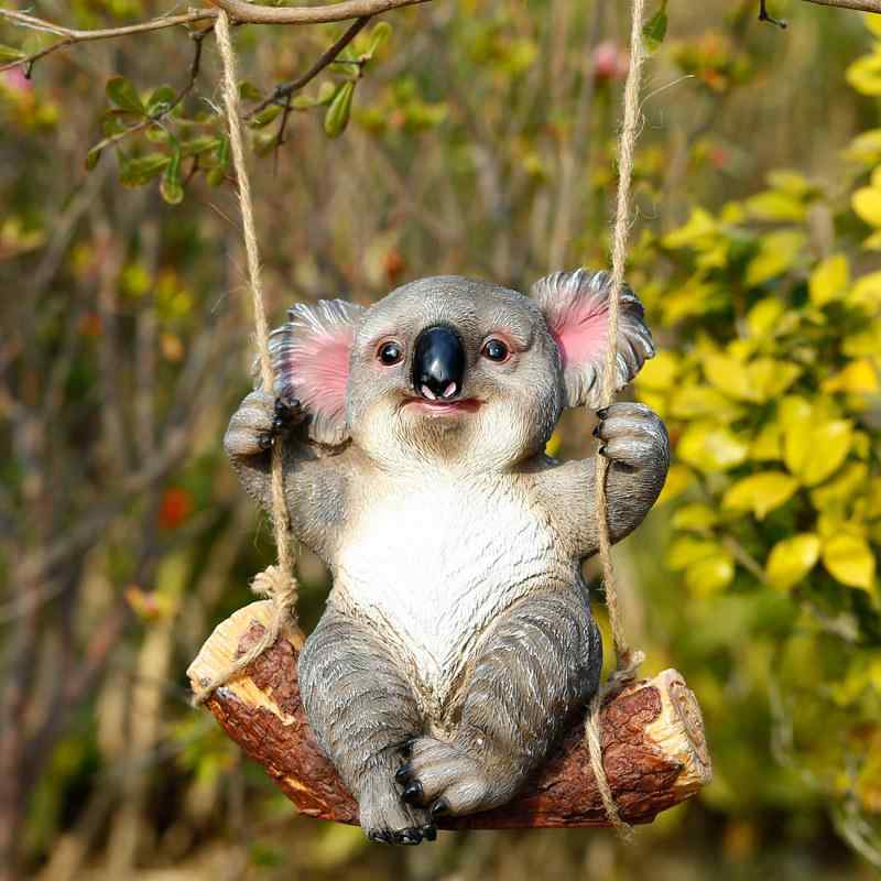 庭園飾り コアラ パンダ 動物 フィギュア ハンギング グリーン インテリア 幼稚園用 リアル クラフト 置物 ガーデニング 装飾品・スタイル: 田園・外観: 動物・・置き物タイプ: 床置き・素材: 樹脂・対象: 友達/同僚・シーン: 日常...