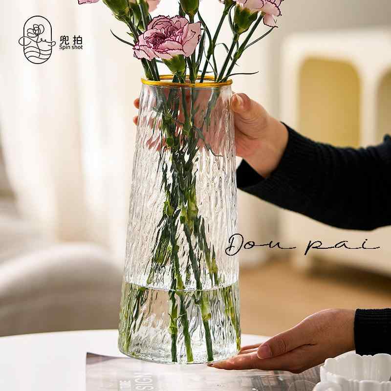 花瓶 透明ガラス シンプル 卓上用 挿花 水耕え 干花 鮮花 リビング インテリア モダン スタイリッシュ デスク 飾り 花器 ヴァーズ ナチュラル ディスプレイ・スタイル: 簡約・組み合わせ形式: 2点セット・主な素材: ガラス・種類: ...