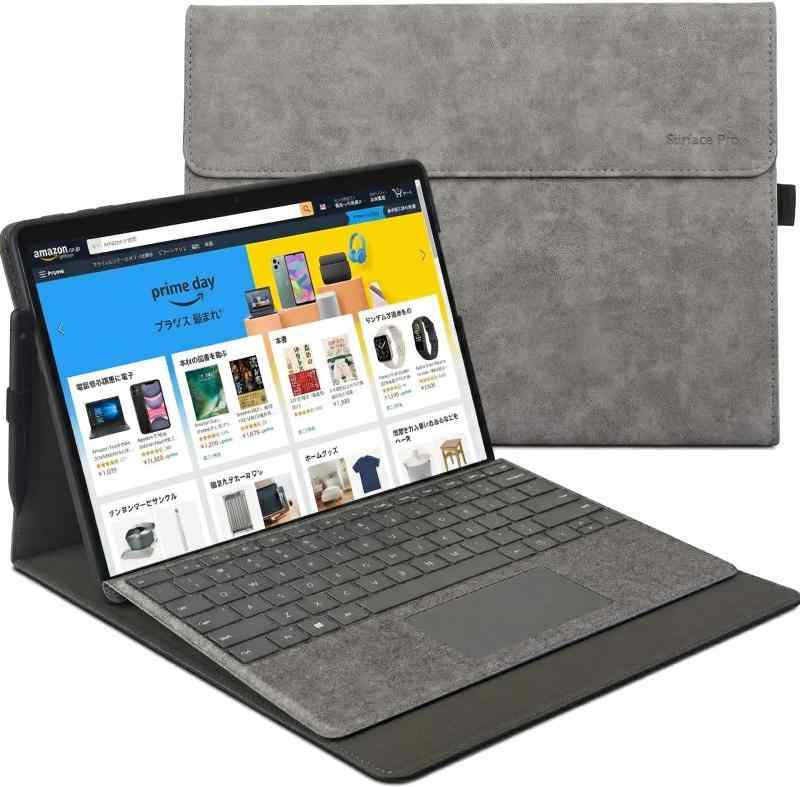 Surface Pro 7 Pro7+ Pro 6 Pro 5 Pro 4 カバー サーフェス おしゃれ 保護ケース かわいい 耐衝撃 アクセサリー タッチペンホルダー サーフェスプロ 7/6/5/4/3 用手帳型レザーケース/ポーチバッグ...