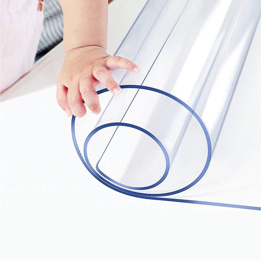 PVC製 透明 テーブルクロス 厚さ2MM テーブルマット 100*100CM デスクマット マット テーブルカバー 透明ビニールシート 長方形 防水 耐熱 耐久 汚れ防止 テーブPVC製 透明 テーブルクロス 厚さ2MM テーブルマット ...