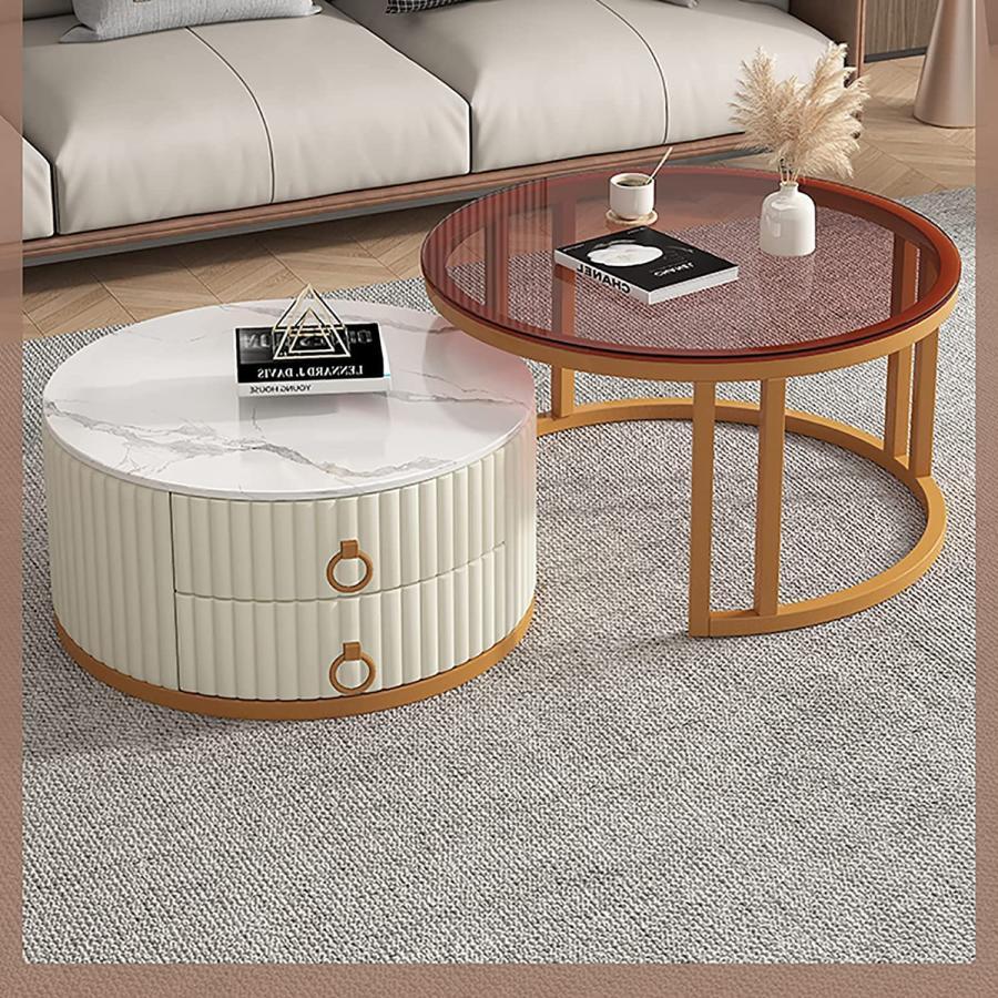 サイドテーブル コーヒーテーブル おしゃれ クリエイティブ コーヒーテーブル シンプル ソファテーブル リビング ラウンド コンビネーション コーヒーテーブルサイドテーブル コーヒーテーブル おしゃれ クリエイティブ コーヒーテーブル シン...