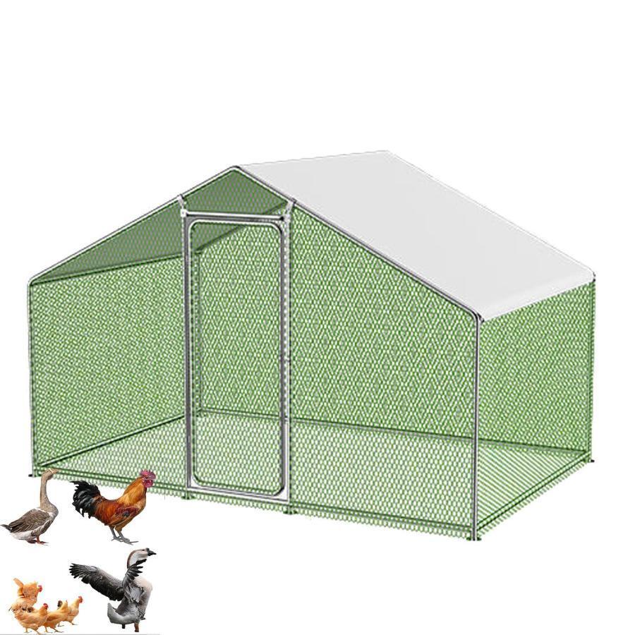 鶏小屋 キット 大型 亜鉛メッキ鋼製鶏用ケージ 鶏舎 農場用 耐候性 防雨 家禽ケージ ウサギハッチ 鳥 アヒル ガチョウ飼育ウサギの生息地用ケージペットサークル