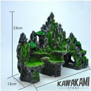 アクアリウム オブジェ 水槽 オーナメント new 置物 リアル 爬虫類 熱帯魚 観賞魚 飼育 インテリア 山