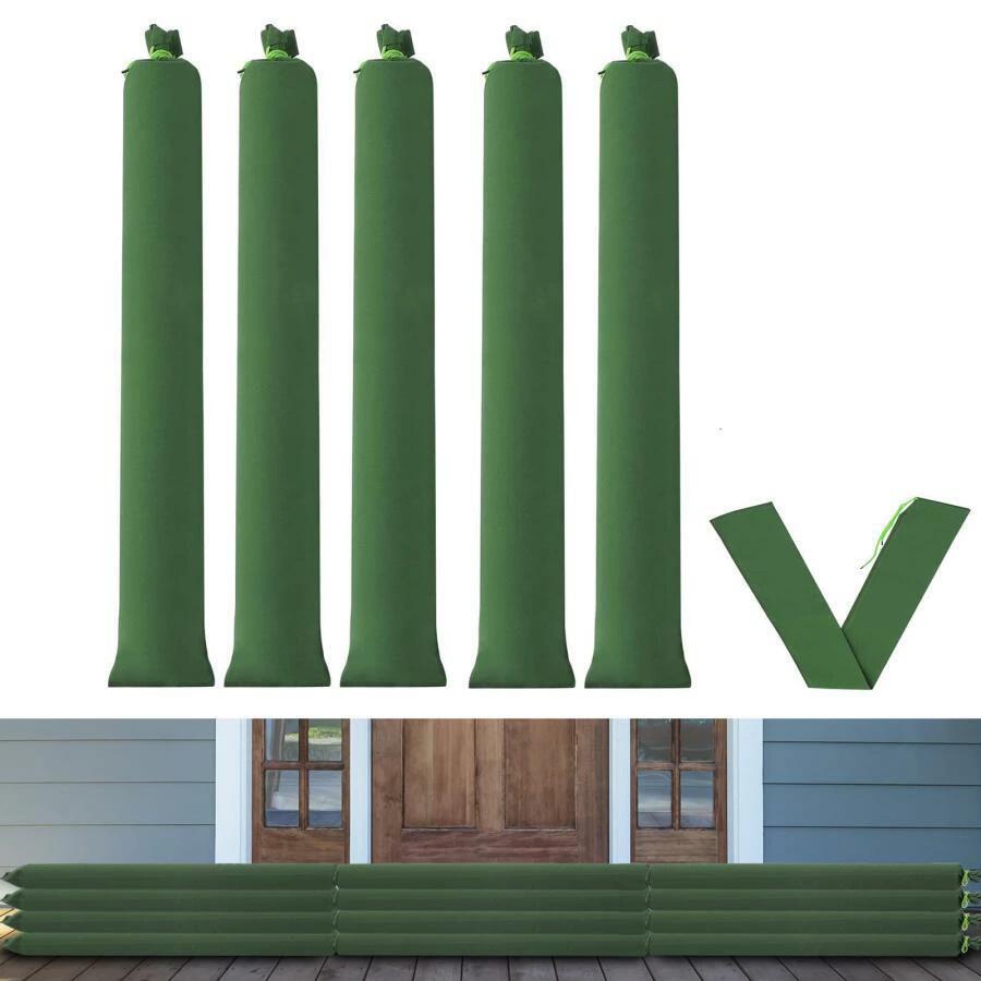 6枚 土嚢袋 洪水防止 キャンバス土嚢 防水 土のう袋 洪水用ロングキャンバス土のう 洪水土嚢 長いキャンバス土のう 厚み浸水用土のう 梅雨の防水処理 ドアや窓用