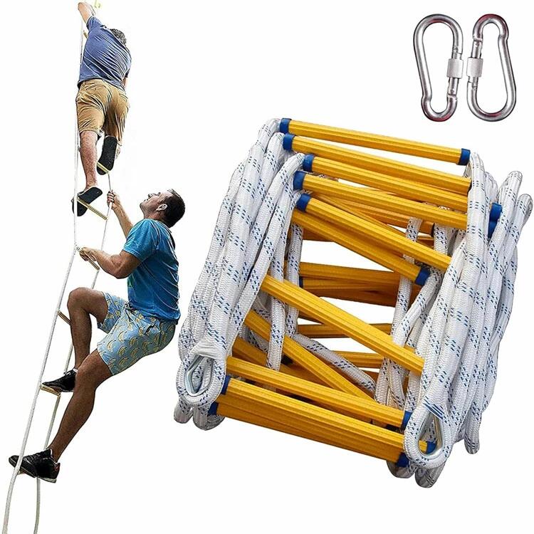 【サイズ】3m 5m 8m 10m 12m 15m特徴：耐久性【この商品について】【高強度ポリエステル編組ラダーロープ】強いポリエステル素材を特殊に編み合わせたラダーロープなのでとても丈夫です。【マンガン鋼フック】上部固定部はマンガン鋼で補...