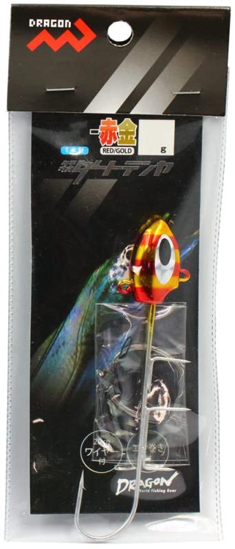MARUSHINGYOGU(マルシン漁具) ドラゴン タチウオダートテンヤ S-赤金 M(20g)シングル1本針サイズ:M(20g)