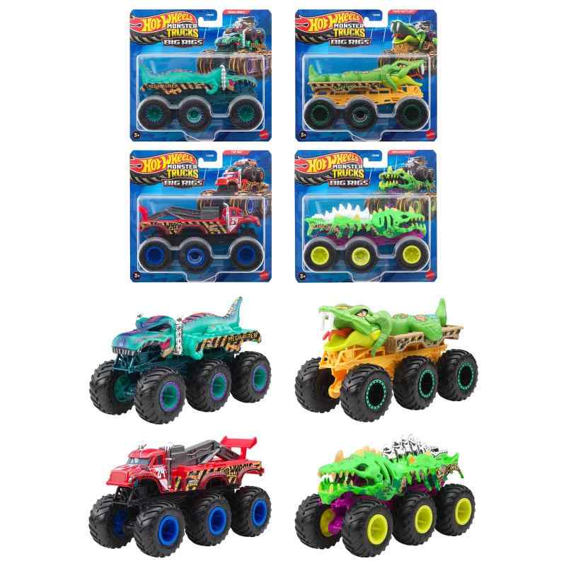 ホットウィール(Hot Wheels) モンスタートラック トランスポーター アソート 乗り物おもちゃ ミニカー 4台入り BOX販売 3歳から マルチ 986G-HWN86【内容】モンスタートラックを2通りで運べる6車輪のモンスタートラッ...