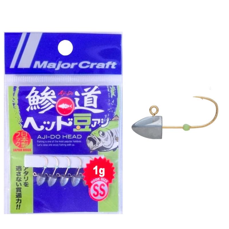 メジャークラフト アジングジグヘッド 鯵道ヘッド 豆アジ SS AD-HEAD 1/SS視認性向上のサイトモデルサイズ：SSカラー：ゴールド