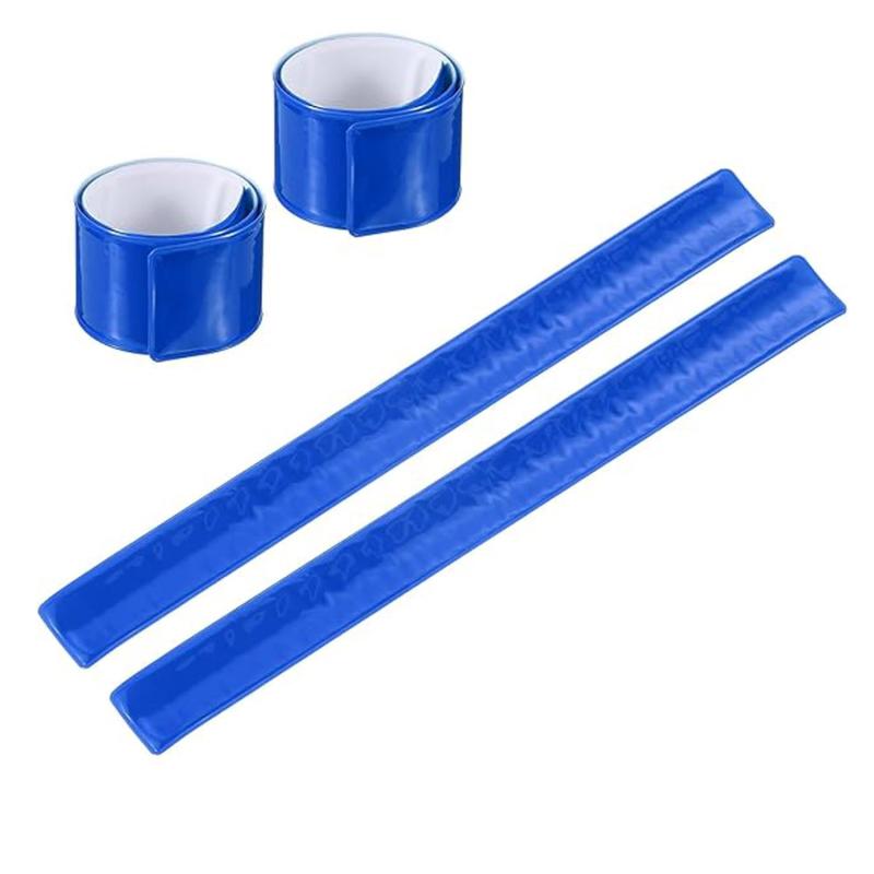 Stoooduo 反射バンド 2個セット ブルー 反射材 反射シール 夜間蛍光 アームバンド 柔軟で軽量 高輝度 裾バンド 腕 手首 脚 夜間反射 事故防止 子供/犬の散歩/ランニング/ジョギング【商品仕様】：長さ30cm*幅3cm 、 2...