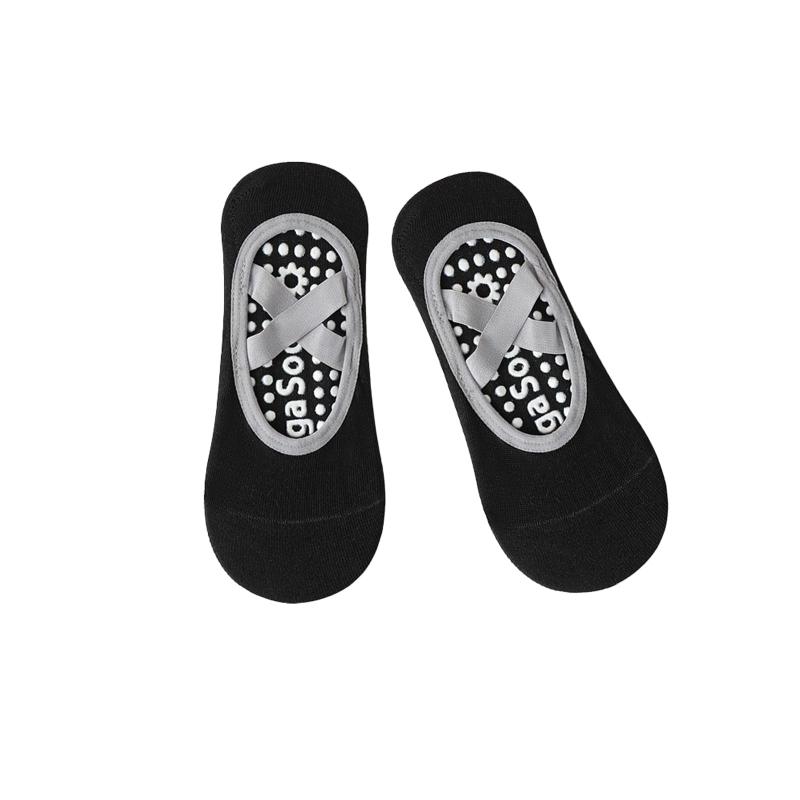 [LUYING] ヨガ ソックス 1足 通気性耐久性 滑り止め 室内運動用/ピラティス用/バレエ用/体操用 抗菌 防臭 日常生活 スポーツソックス レディース（フリーサイズ） (JP, 数字サイズ, 21.5 cm, ブラ