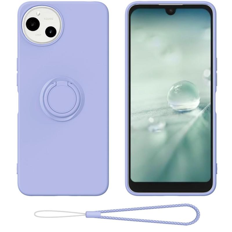 Gosento For AQUOS wish 5 ケース リング付き AQUOS wish 5 リング スマホケース 携帯ストラップ スマホリング かわいい スマホ バンカーリング スマホカバー AQUOS wish5 カバー