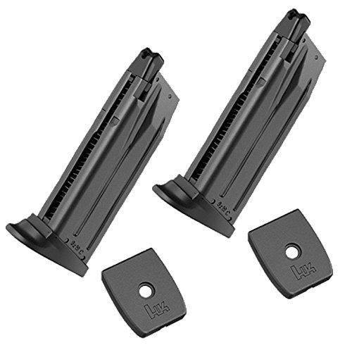 【2個セット】H&amp;K USP コンパクト 23発 ノーマルマガジン Black（ガスブローバックガン用）装弾数23発、ガスブローバック・USP コンパクト用マガジン