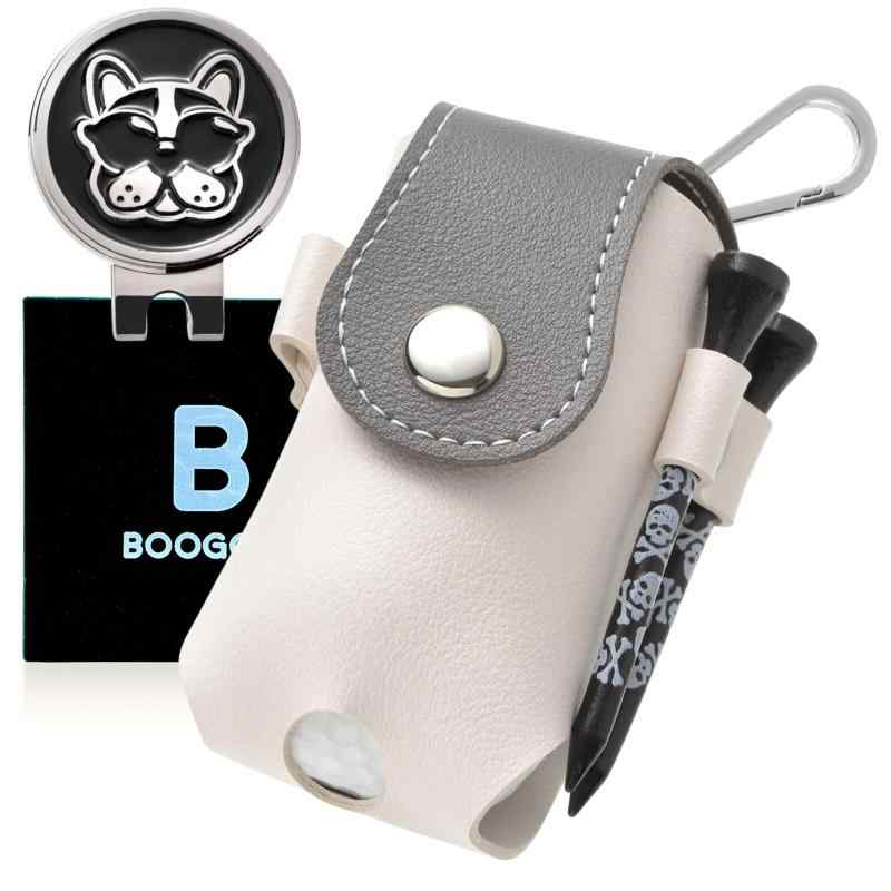 BooGolf ゴルフボールケース ゴルフマーカー セット メンズ ボールポーチ ゴルフボールホルダー 2個入れ用 マグネット式・ベルトループ、カラビナ2WAYベルトに通してしっかり固定すればスイングする時も全く気になりません。カラビナで気...
