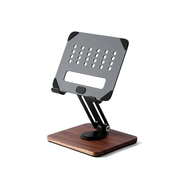 「Tablet Stand Adjustable」角度調整ができる折り畳み式タブレットスタンド2つの軸で角度や高さを自由に調整でき、カチカチと心地よい操作音とともに360°回転が可能。 さらに通気性に優れた穴あき構造で排熱効果が期待でき、長...