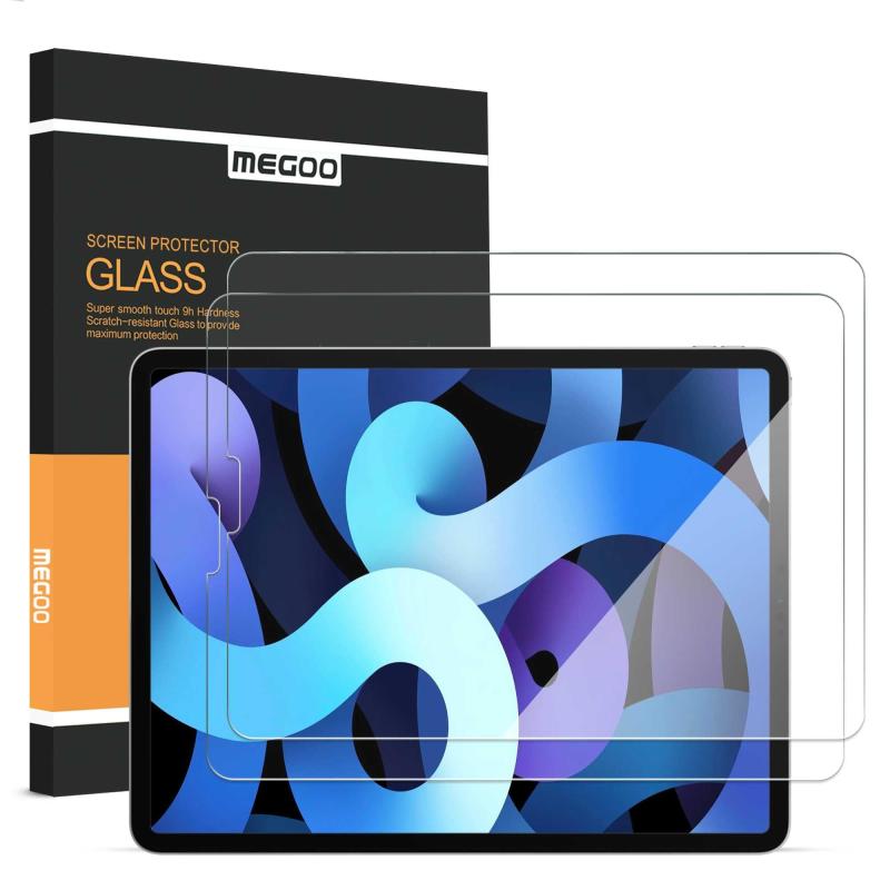 MEGOO 2パック iPad Pro 12.9インチ用スクリーンプロテクター（2022-2018、6th/5th/4th/3rd Gen）、9H強化ガラス、HDクリアリティ、ケースフレンドリー、Apple Pencil &amp; Fac...