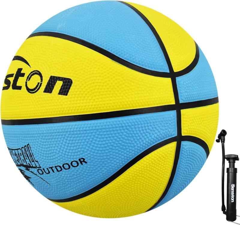 Senston バスケットボール 3号5号7号、 屋内と屋外のバスケットボール，大人、子供とティーンエイジャー バスケットボール競技トレーニング、ポンプ付き
