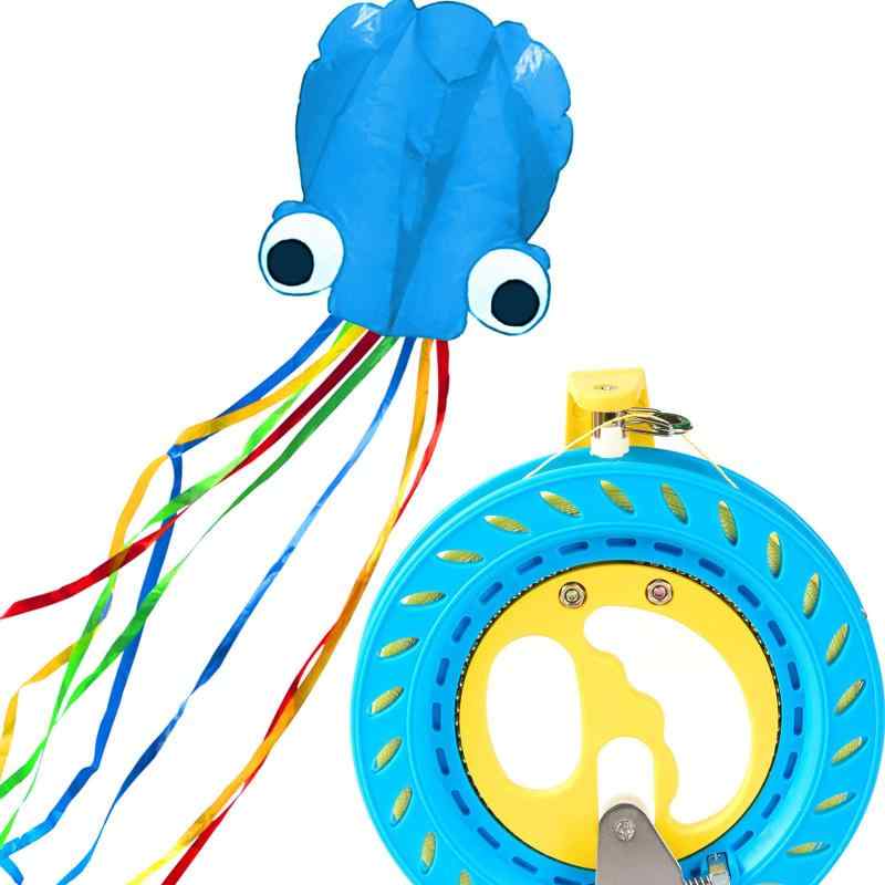 FI &amp; TIME カイト タコ 凧 4m +糸巻きセット 凧揚げ 子供 大人 初心者 軽量丈夫 飛ばしやすい スポーツカイト 凧糸巻き 組み立て不要【高品質素材製】この製品はリップストップナイロン生地を使用しており、軽量かつ折れに...