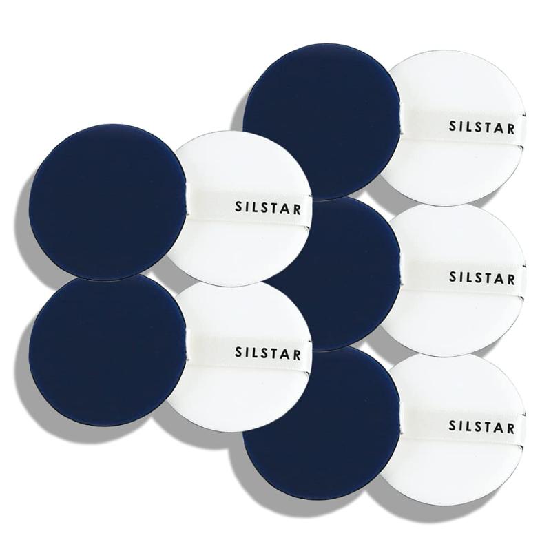 SILSTAR PROFESSIONAL AIR PUFF SPONGE GIFT PACK AIR CUSHION PUFF FOR APPLYING BB CREAM, LIQUID CREAM AND POWDER 10PCS IN ...