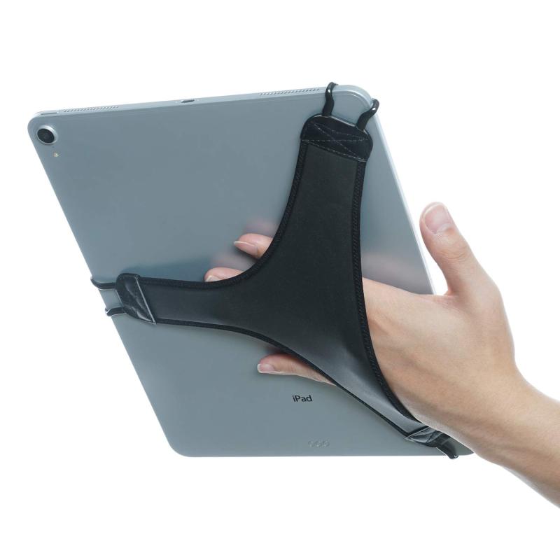 TFYハンドストラップホルダーフィンガーグリップ ソフトPU付き iPad Pro 12.9インチなどに対応三角形のホールドストラップにより、グリップの安定性が向上します。ハンドストラップにより、タブレットの取り扱いの安全性を高めます - ...