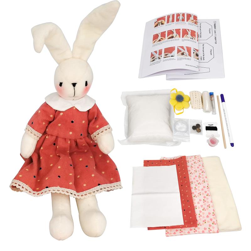 大人と子供の人形作りキット、DIYのぬいぐるみ縫製キット、かわいい動物の人形、女の子へのプレゼント、手作りの人形工芸キット。
