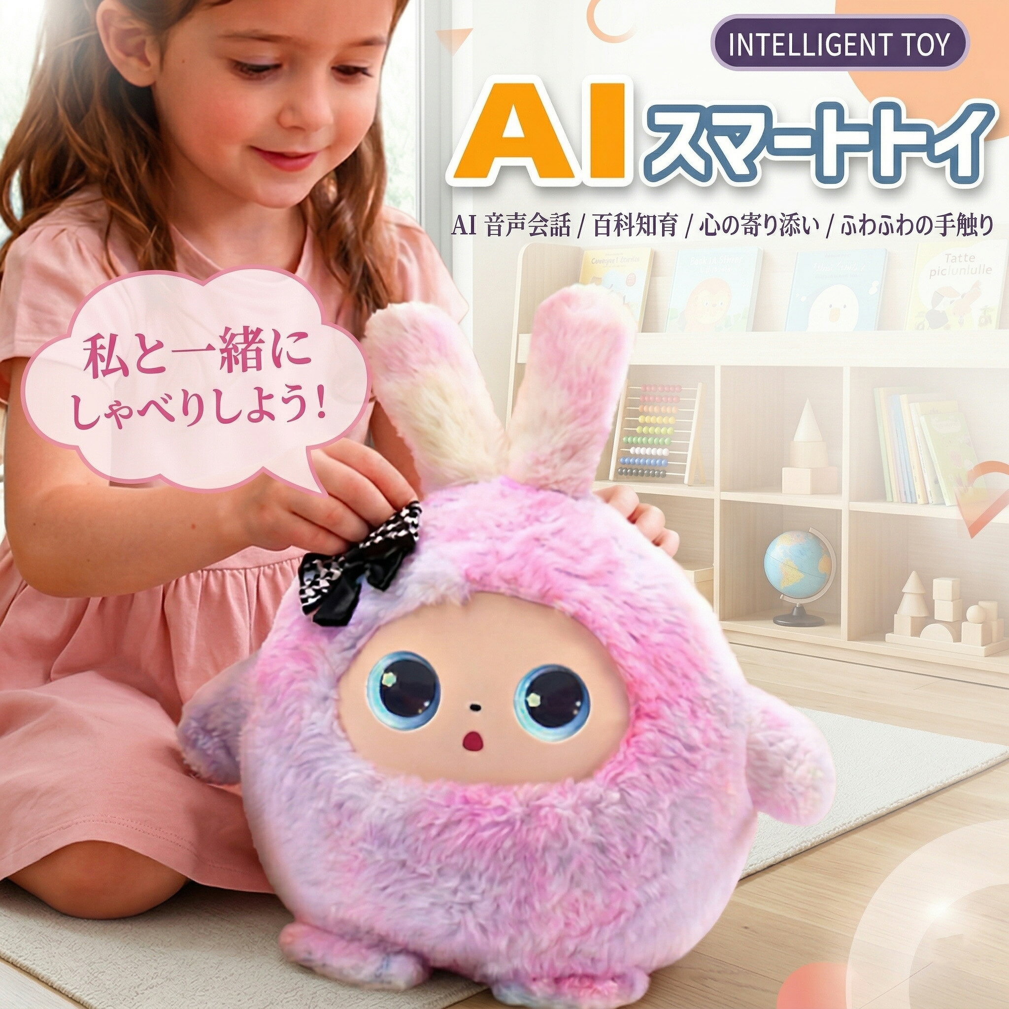 ★ ChatGPT搭載 AIおしゃべりぬいぐるみ ★ ぬいぐるみなのに、感情がある。AIで話す、うごく瞳。 日本語対応・11言語・3歳以上・メーカー1年保証付き こんなお悩み、ありませんか？ ● 子どもが「なんで？」「どうして？」と聞くたび...