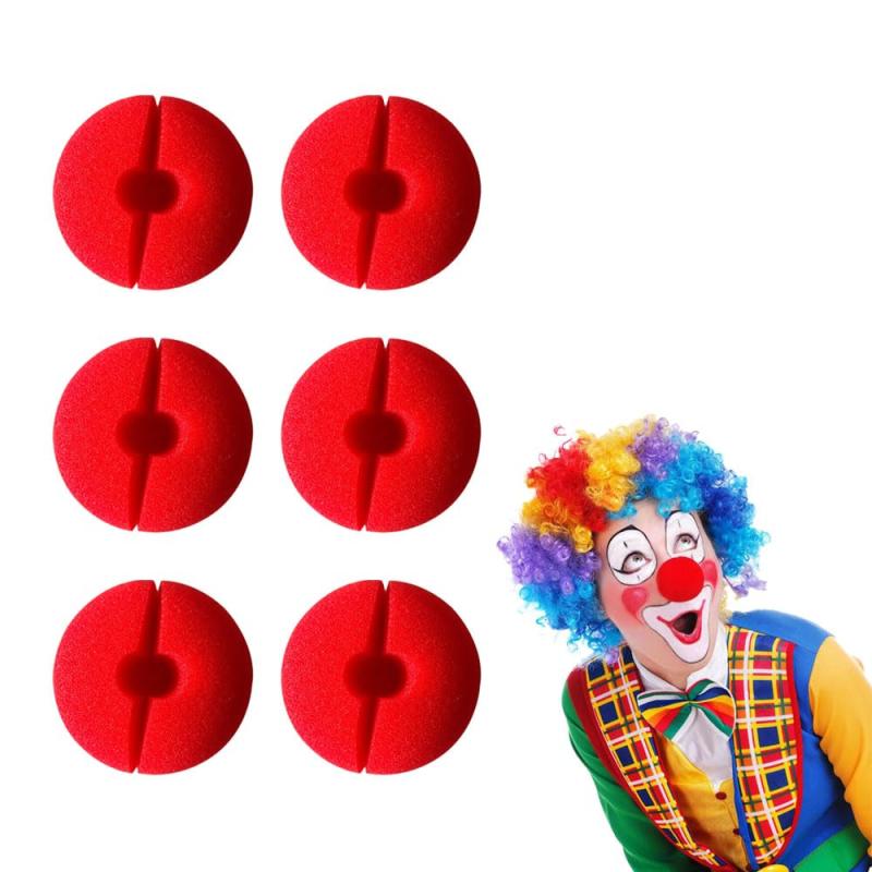 LIKENNY ピエロ鼻 赤い鼻 猫ロボット鼻 赤い鼻のトナカイ 赤いスポンジボール コスプレ用 変装 仮装 パーティー コスチューム用小物 飾り 男女共用 halloween ハロウィン 6個セット高弾性スポンジ: 赤鼻は高弾性スポンジで...