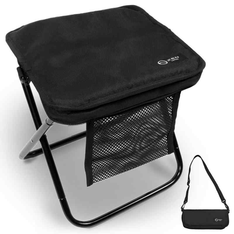 ZEN Camps ZEN QuickSit Chair 折りたたみ椅子 ショルダー付き キャンプ チェア アウトドア 軽量 コンパクト 耐荷重100kg【重量】370g　【サイズ】（組み立て時）たて24cm × 横27cm × 高さ27c...