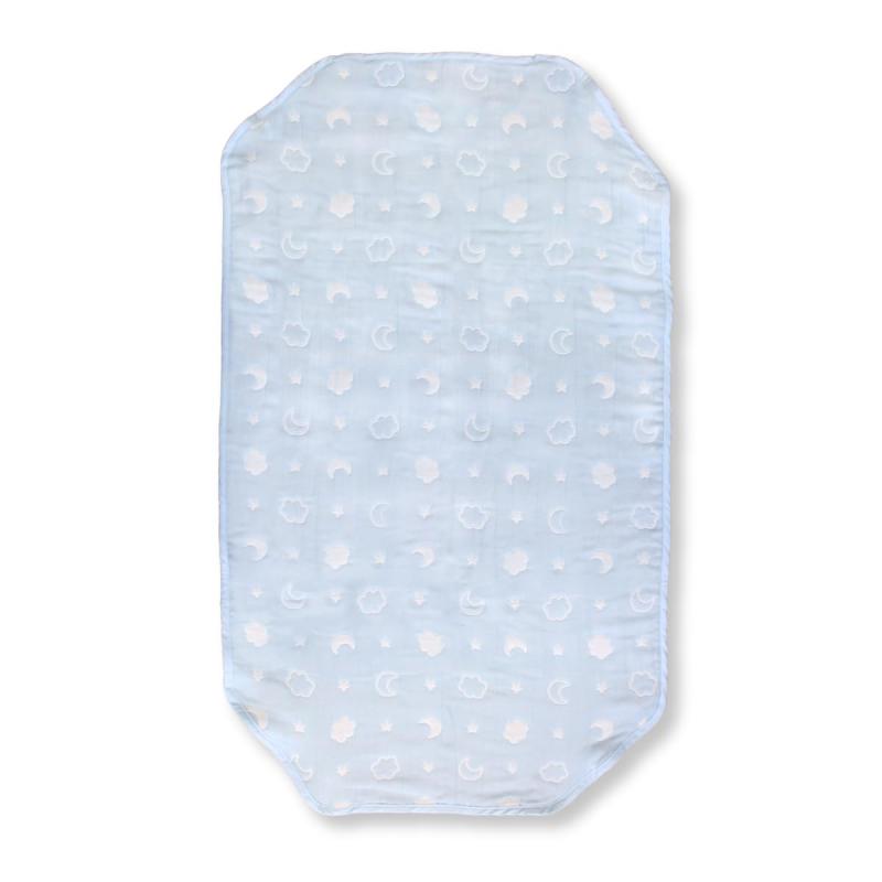 日本製 6重ガーゼ コットカバー 60×130cm 月と雲 綿100% 四隅ゴム付き un doudou