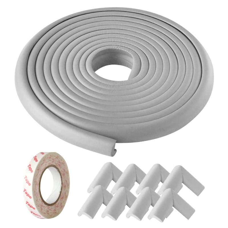 しあわせ倉庫 コーナー ガード クッション 5m 角用8個 両面テープ セット 赤ちゃん ヘッドガード けが防止 角 L型 保育園 ごっつん防止 ベビー セーフティー グッズ (ダークブラウン)NBR環境保護材料で作成しており、毒性、異臭が...