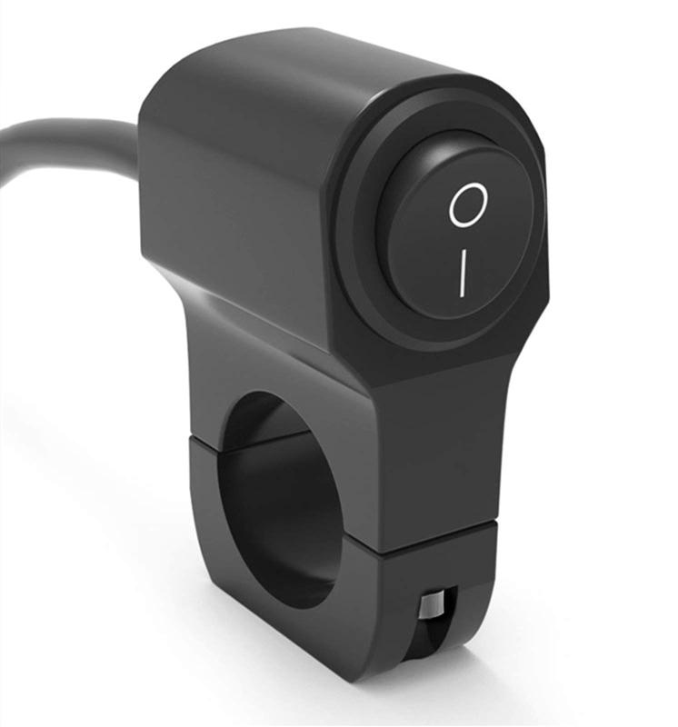 YFFSFDC バイク 防水 スイッチ ハンドルスイッチ ON/OFFライトスイッチ バイク用スイッチ 自転車用スイッチ 取付け 簡単 12V 22mmハンドルバーオートバイク用バイク スイッチ ハンドルスイッチ ON/OFFライトスイッチ