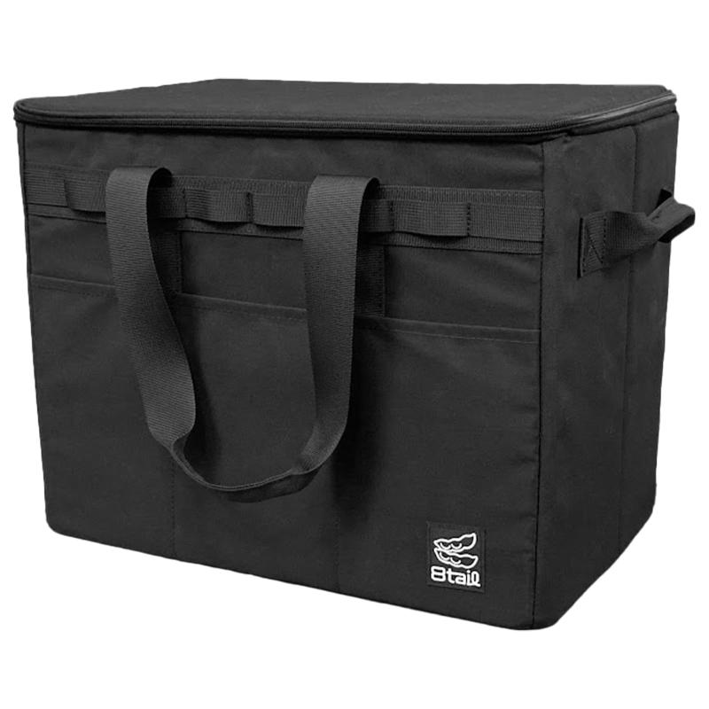 8tail キャンプ 収納ボックス TC ポリコットン素材 ソフトコンテナ コンテナボックス ツールボックス アウトドア 37L 大容量幅42cm X 奥行27cm X 高さ33cm無骨なTC素材