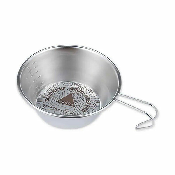 サイズ：L170 X w122 X H45mm 容量：250cc 素材：ステンレススチール 生産国：日本等高線とWEEKEND(ER)ロゴのシェラカップ。 WEEKEND(ER)&co.（ウィークエンダー） 新しいデザイン、新しいマテリアル...