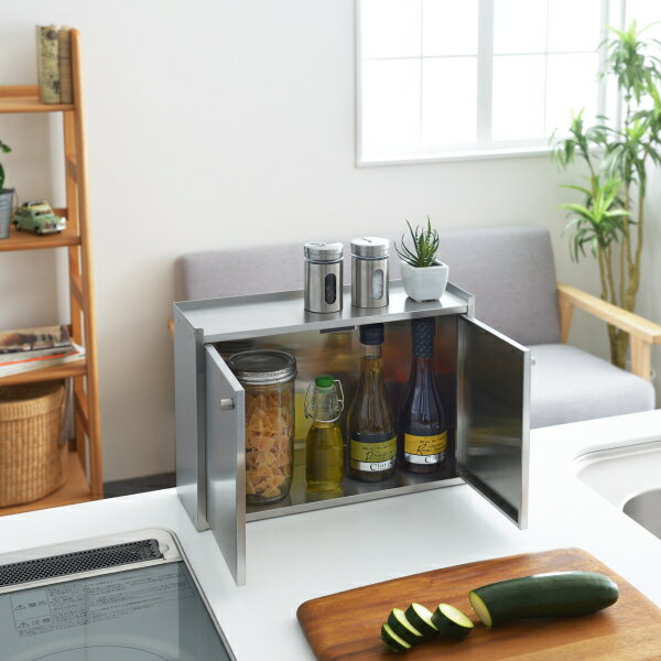 ・ 製品サイズ / 約 幅 36 × 奥行 11.5 × 高さ 25.2 cm・ 有効内寸 / 約 幅 31.5 × 奥行 9.5 × 高さ 21 cm・ 材質 /　 本体 ： ステンレス鋼　 扉ツマミ ： 真鍮(クロムメッキ)　 滑り止め...