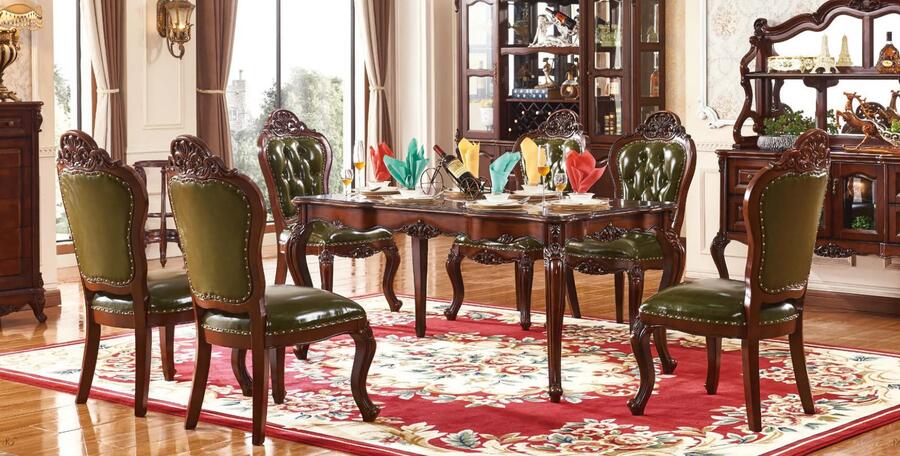 大理石姫系ロココ調高級ダイニングテーブル（チェア別売り） 幅1600×奥行900×高さ780mm 天然木・MDFなど 日本国内において、ローマンディールのみの限定販売商品となっております。 ローマンディール独自の購入ルートを確立しており、メ...