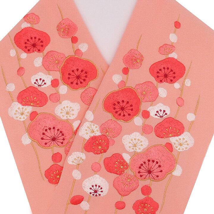 ◆寸法 長 さ：114cm 幅 ：15cm ◆用途 成人式の振袖や卒業式の袴にお使いいただけます。 ◆素材 生地：正絹 刺繍糸：レーヨン100％ 日本製 ◆状態 新品 ◆お色柄 柔らかなピンクベージュ地にピンクや白など ◆商品説明 しっとり...