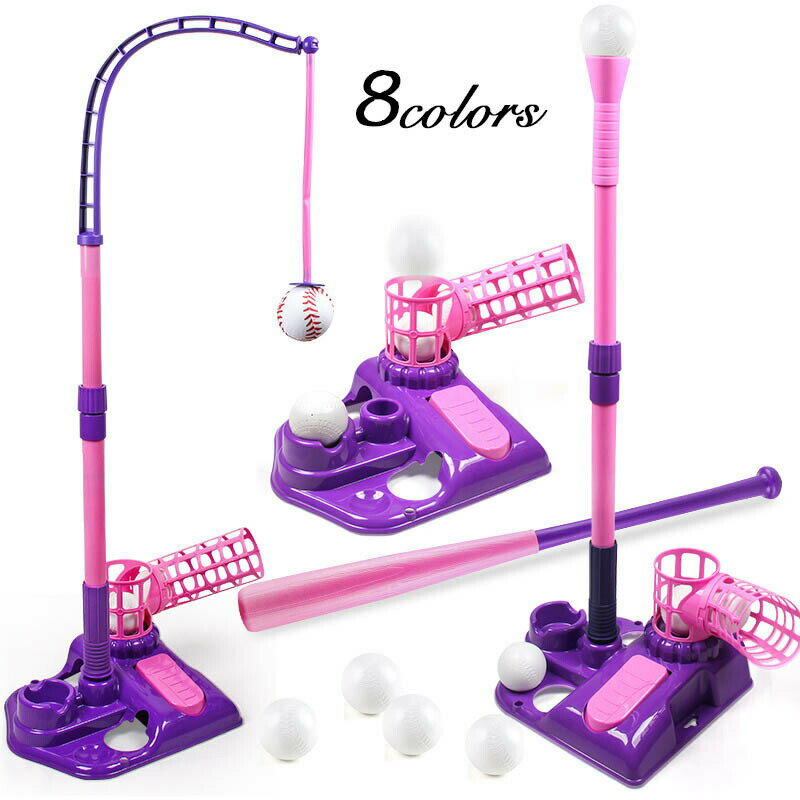 バッティングマシン 野球 セット ボール4個 バット付き 電源不要 練習 おもちゃ 自宅 子供 キッズ スポーツ 玩具 スポーツゲーム 運動 プレゼント 公園 遊び お部屋 室内室外ブルー/ピンクバッティングマシン 野球 セット ボール4個...