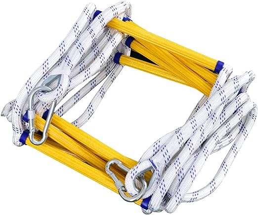 製造の方は安全第一:逃げロープはしごは高強度樹脂と強力なナイロンでできています。これは耐久性があり安定しています。信頼できる安全装置であり、強い負荷容量があります。フックを2つ備えている、受け取り次第ご利用いただけます。強力な耐荷重:安全は...