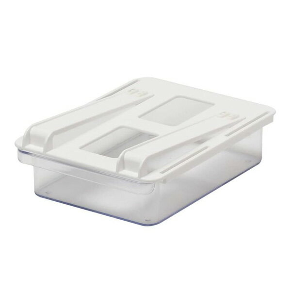 パール金属スキット 冷蔵室棚下引き出しケース S HB-6495 冷蔵庫の中で散らかりがちな小物や調味料、バター・チーズなどをまとめて収納できます 冷蔵庫の棚板にとりつけて引き出し収納。棚下引き出しケースです。 棚板に取り付けて、棚下スペー...