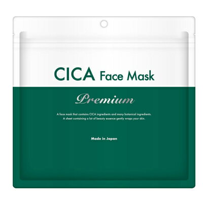 Stay Free CICA　フェイスマスク　Premium　30枚入 ツボクサから抽出したCICA配合の国産フェイスマスク！ ＊ツボクサエキス(CICA)を配合！ 　愛媛県の工場で製造しており、確かな品質の日本製フェイスマスクです。 　7...