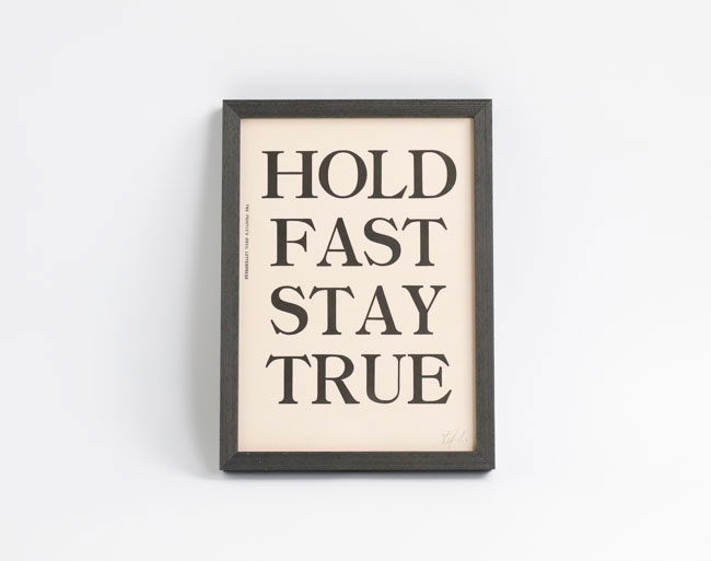 BRAND ： A TWO PIPE PROBLEM LETTERPRESS  ------------------------------------------------- NAME　：HOLD FAST STAY TRUE...