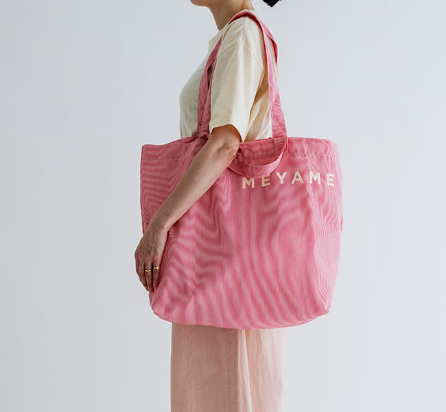 BRAND ：MEYAME メヤメ ----------------------------------------------------------------------- NAME：MEY-2305 ロゴトートバッグ STRIPED...