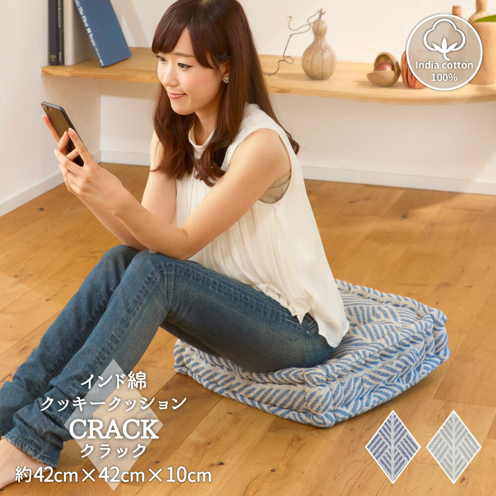 【サイズ】42×42×10【重量】1kg【材質】側地：綿100％　中材：ポリエステル【生産国】インド【注記文】※各サイズ・重量は概算です。※写真の色調はモニターの機種や設定により実際の商品と異なる場合があります。※画像はイメージです。現物と...