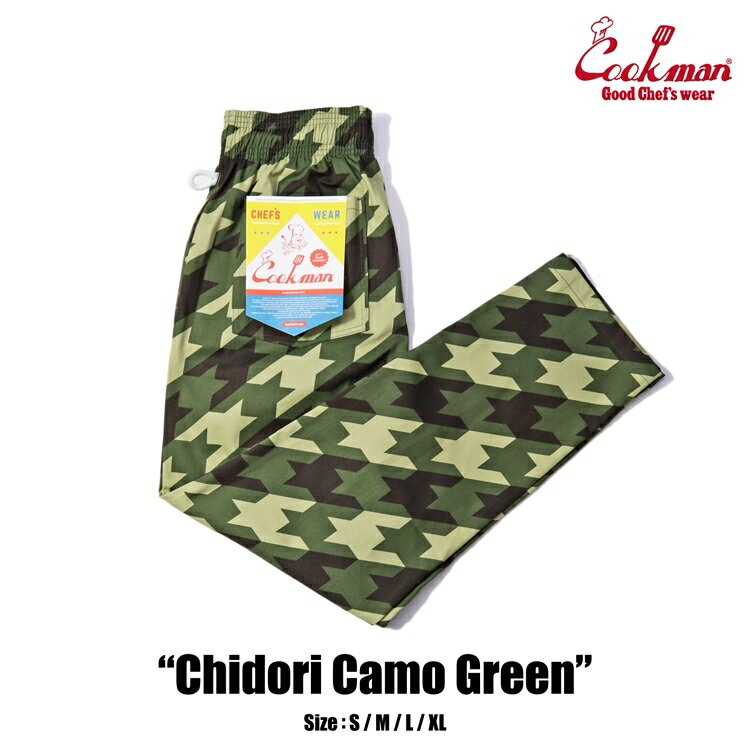商品情報商品名Chef Pants Chidori Camo Green素材コットン100%サイズS (ウエスト55〜70cm,股上30cm,股下68cm,裾幅17cm) M (ウエスト60〜85cm,股上32cm,股下71cm,裾幅17....