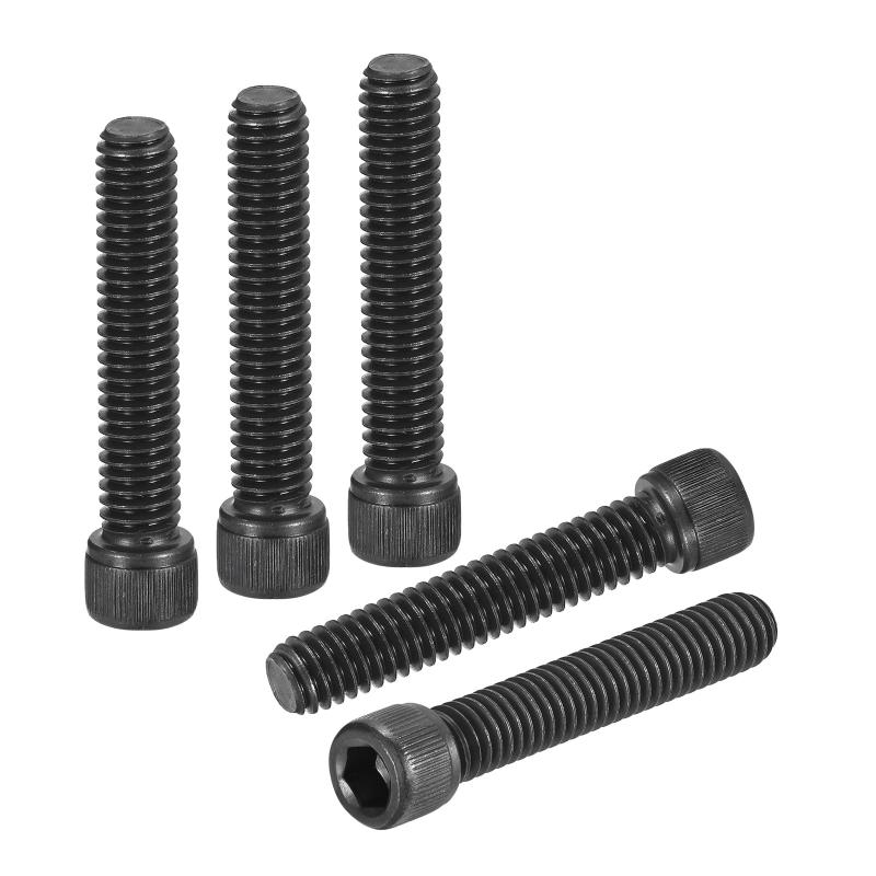 DTGN 5/16"-18x1-1/2" ソケットヘッドキャップボルト - 10個入り - ロードバイク マウンテンバイク 自動車 オートバイに最適 - 炭素鋼ヘックスヘッドメトリックボルト 黒[ヘックスソケットヘッドキ...