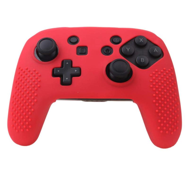 BLUEHOOSYOO Switch Pro カバー シリコン スキンケース コントローラー 保護カバー 滑り止め ソフト 耐衝撃 レッド1.SWITCH Proコントローラー 用。2.优れたソフトシリコン材料を采用して、インストール、解体...