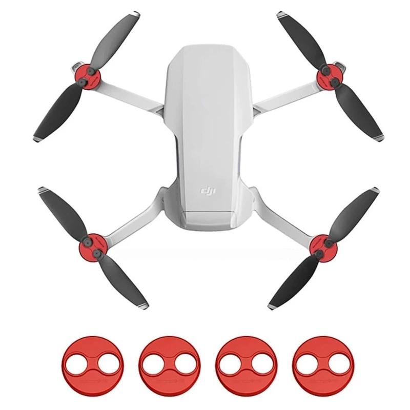 Kiowon DJI Mini 4 Pro・Mini 3・Mini 3 Pro・Mini SE・Mavic Mini用 モーター保護カバー Mini 3 Pro モーターカバー アルミ合金製 マビックミニドローンアクセサリー(4個入 赤)【...
